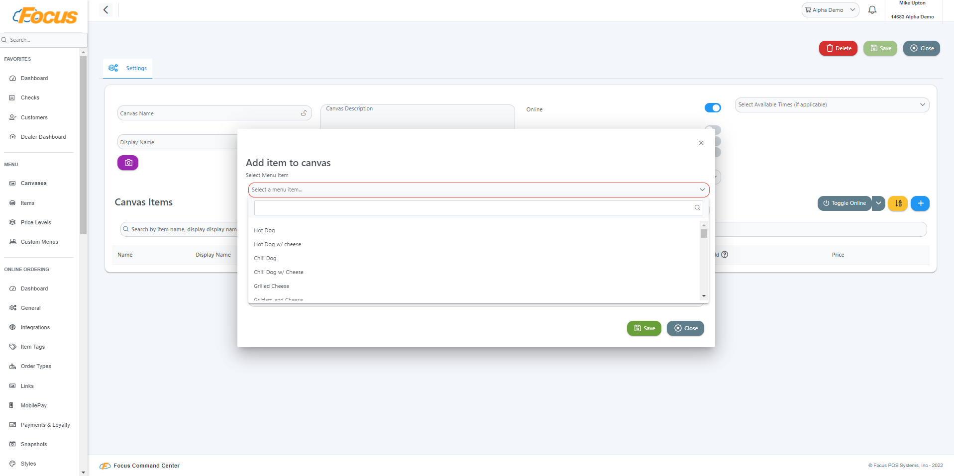 Focus Online: Menu Setup (Focus) – Alpha