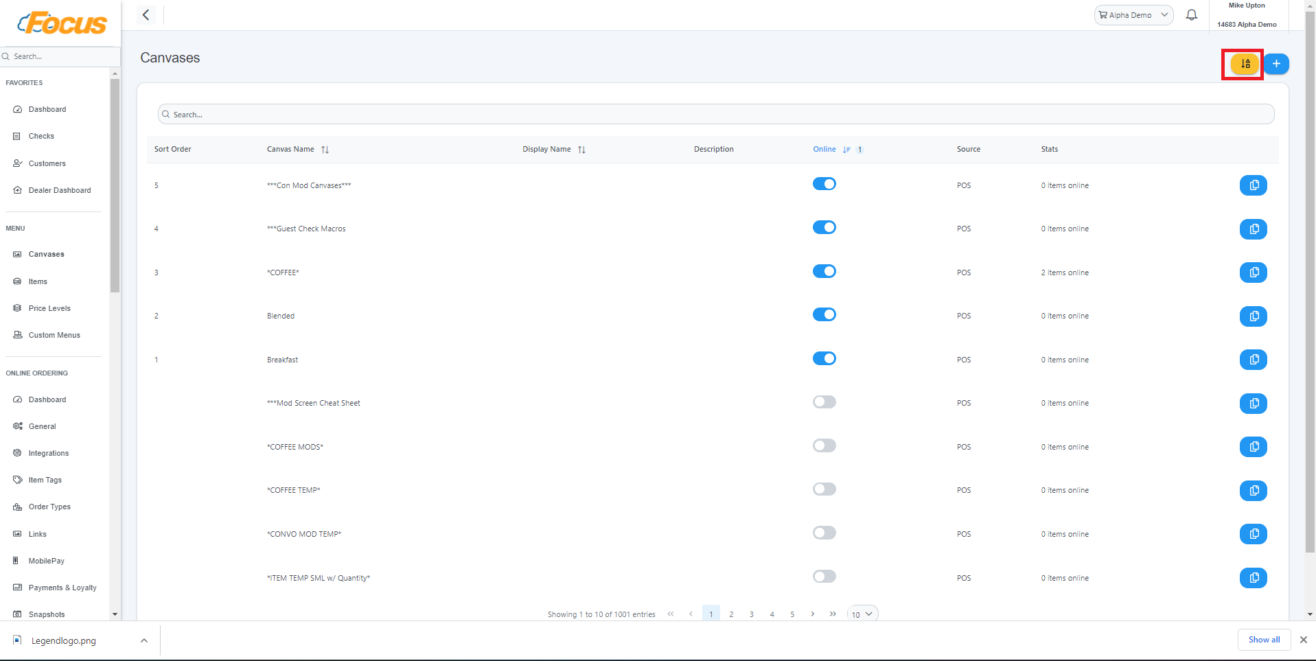 Focus Online: Menu Setup (Focus) – Alpha