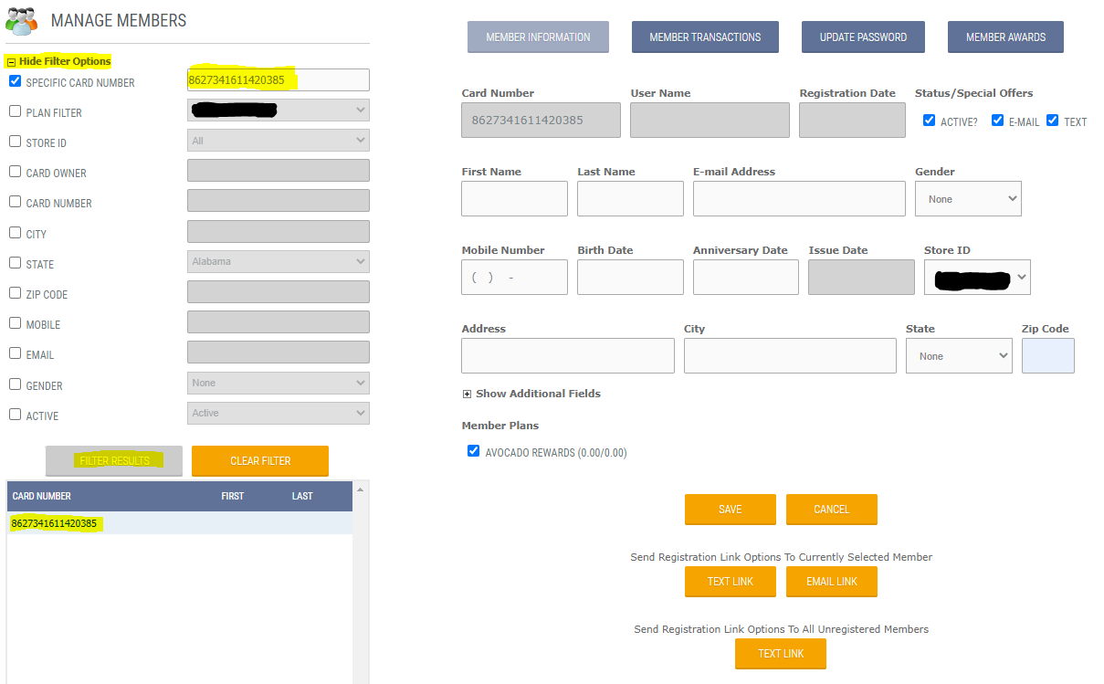 MyFocus: Adding a Loyalty Member (Focus) – Alpha